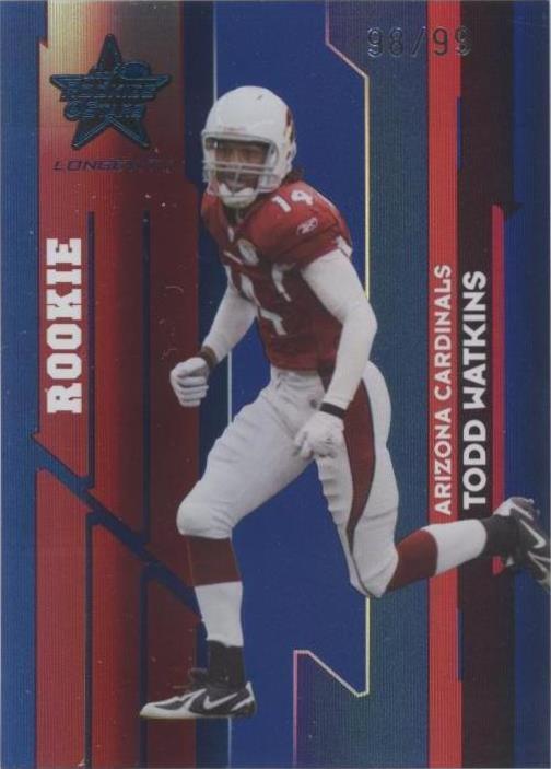 2006 Leaf Rookies & Stars Longevity - Rookie Todd Watkins #107 Sapphire ...