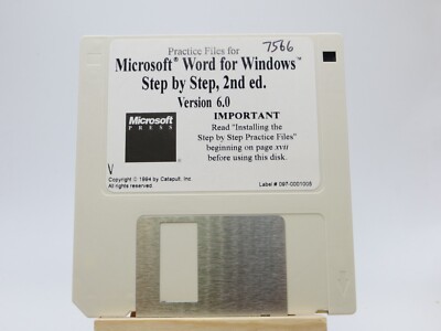 3.5" Floppy Disk Microsoft Word for Windows Step by Step 2nd ed ...