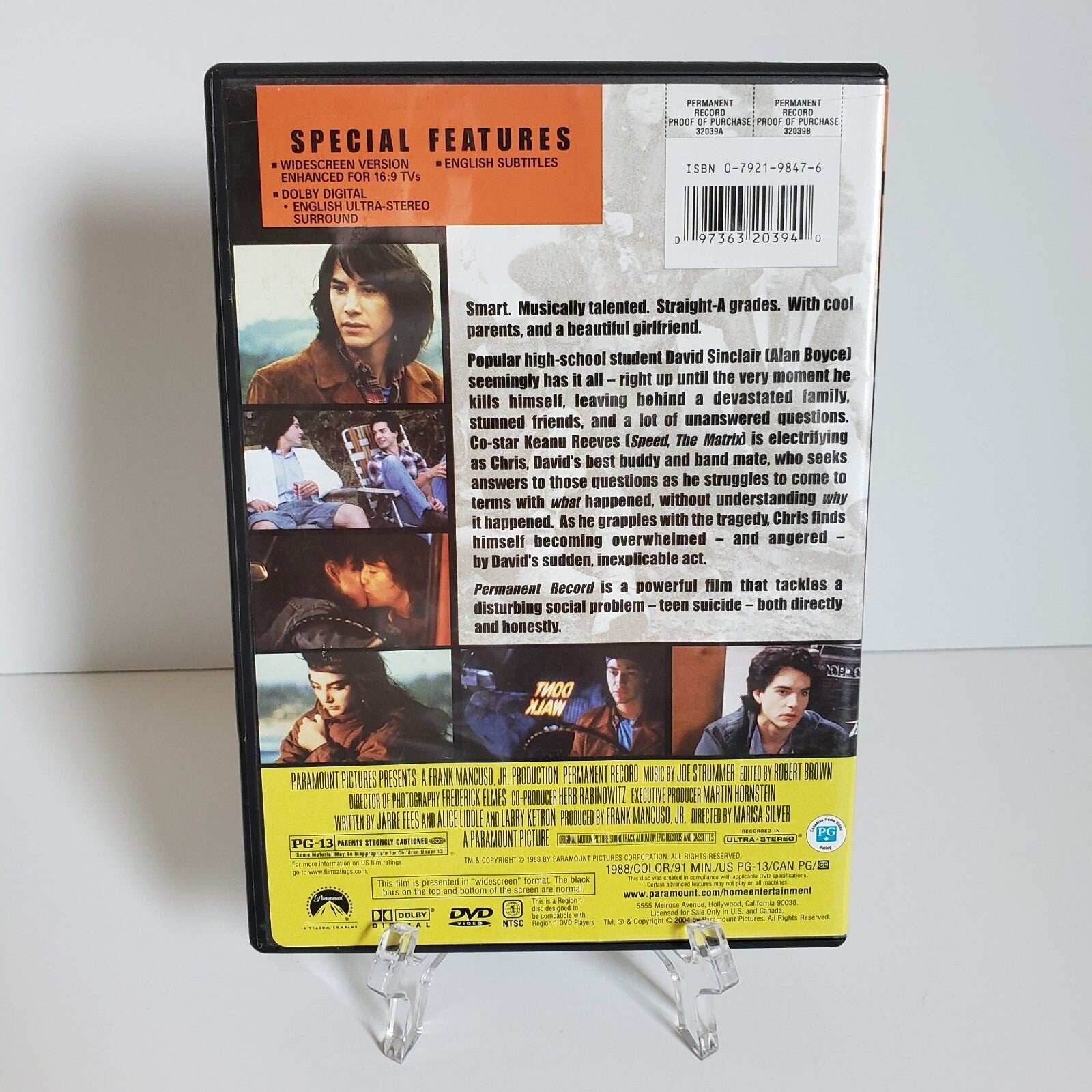 Permanent Record (DVD, 1988) Keanu Reeves 32429343949 | eBay