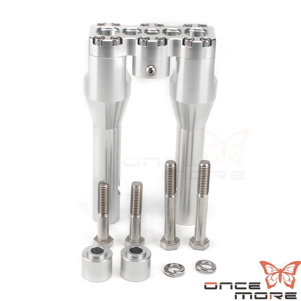 CNC 1" Straight Style Handlebar 8" 9" Riser For Harley Dyna Softail ...