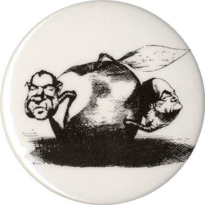 Classic 1968 Nixon Humphrey Rotten Apple Levine Caricature Button (3566 ...