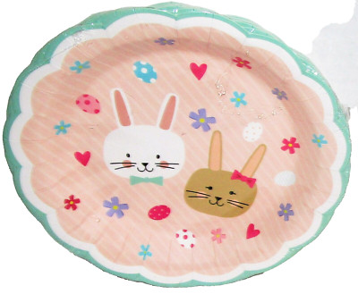 Easter Snack Paper Plates ~ 10 Ct. ~ 8 " Plates ~ BUNNY FACES | eBay
