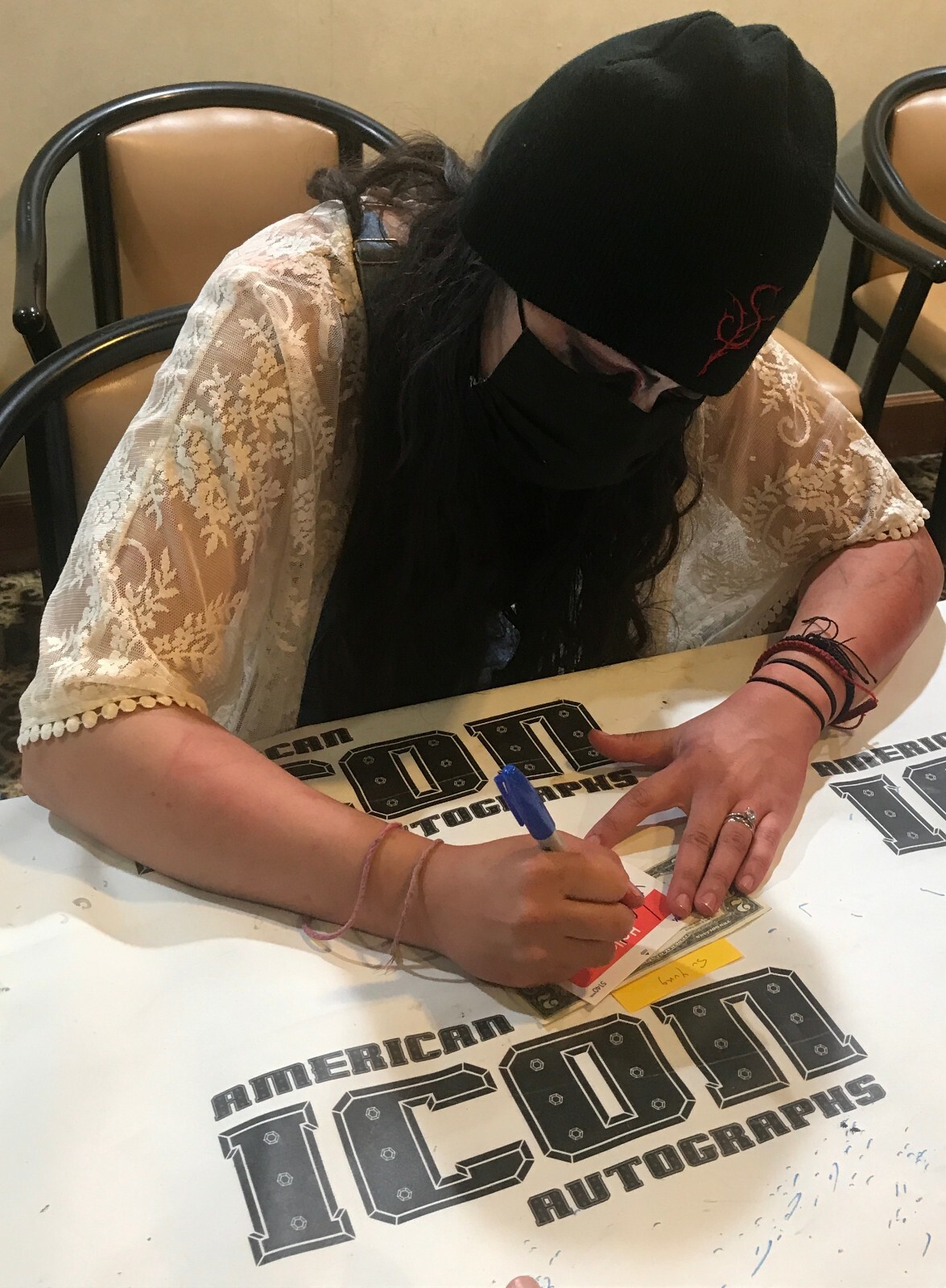 Su Yung Signed Name Tag BAS Beckett COA TNA Susie Impact Pro Wrestling ...