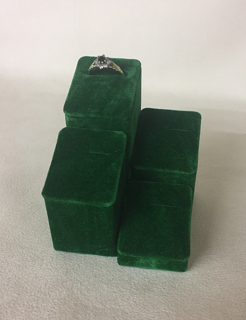 Set of 4 Jewellery Display Ring Stands *antique green Made in the UK ...
