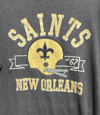 New Orleans Saints Vintage NFL Gray Tshirt Size XL Official Merch ...