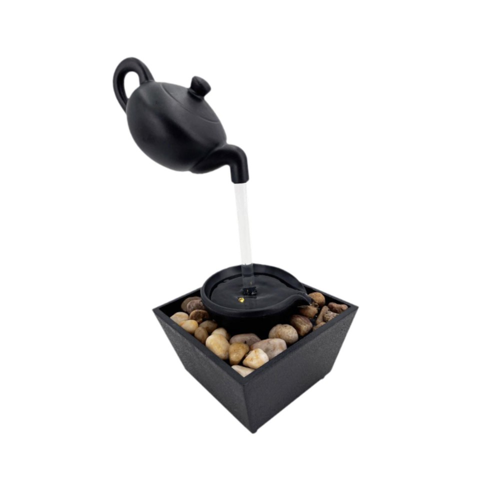 Floating Teapot Waterfall Ornament Tabletop Fountain for Home Table ...