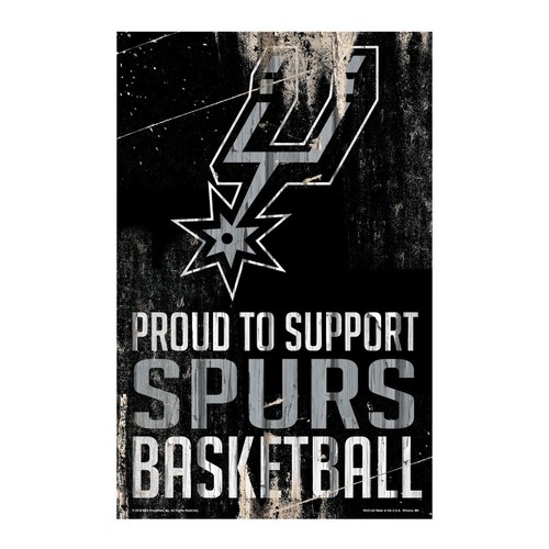 San Antonio Spurs Sign 11x17 Wood Proud to Support Design 32085967473| eBay