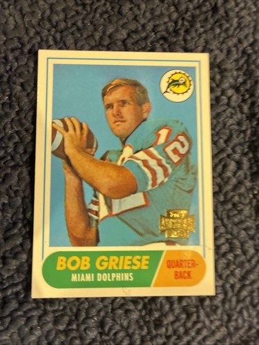 BOB GRIESE MIAMI DOLPHINS 2001 TOPPS ARCHIVES NFL, 1968 ROOKIE CARD ...