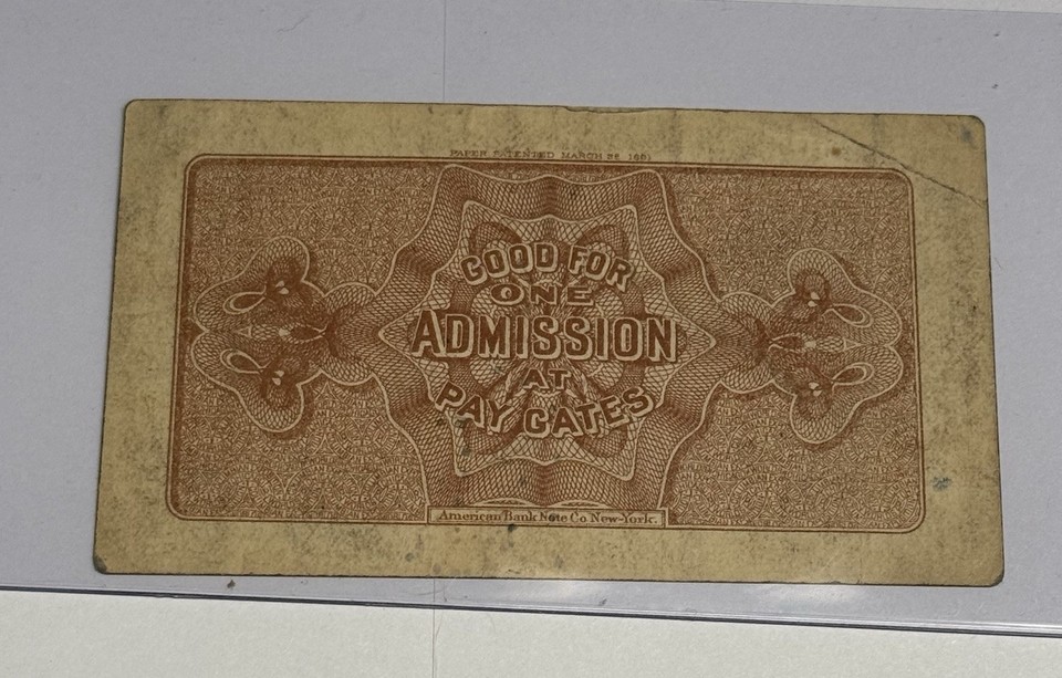 1893 World’s Columbian Exposition COLUMBUS Admit The Bearer Ticket ...