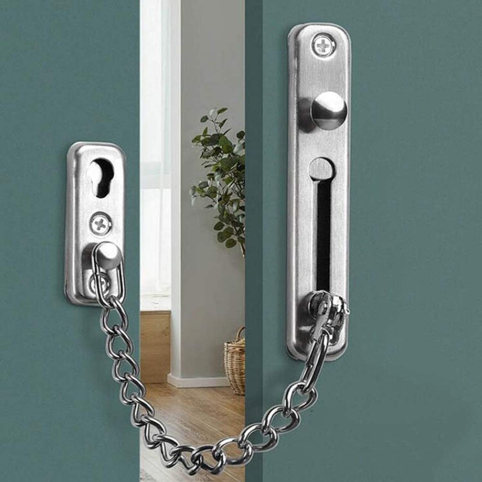 Child Safety Door Chain Lock Anti-theft Lock Internal Spring Button ...