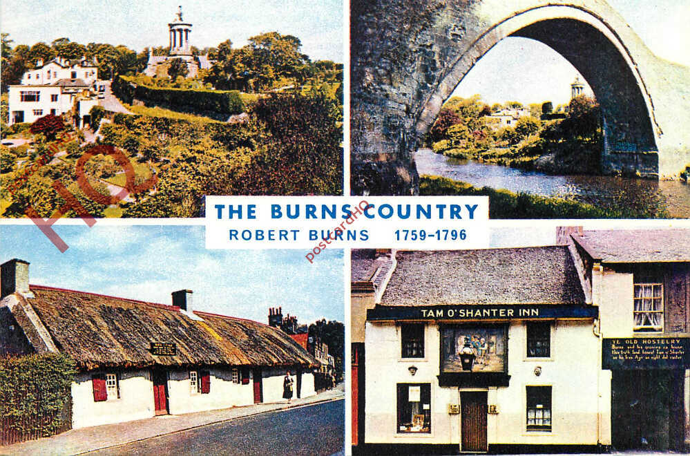 Picture Postcard-:The Burns Country, Ayrshire (Multiview) [J Arthur ...