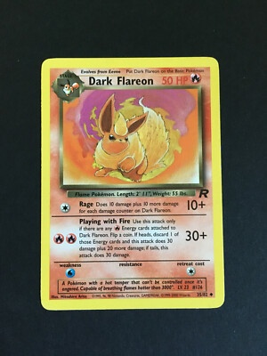 Pokemon Dark Flareon 35/82 - Team Rocket Set - Excellent - Actual Card ...
