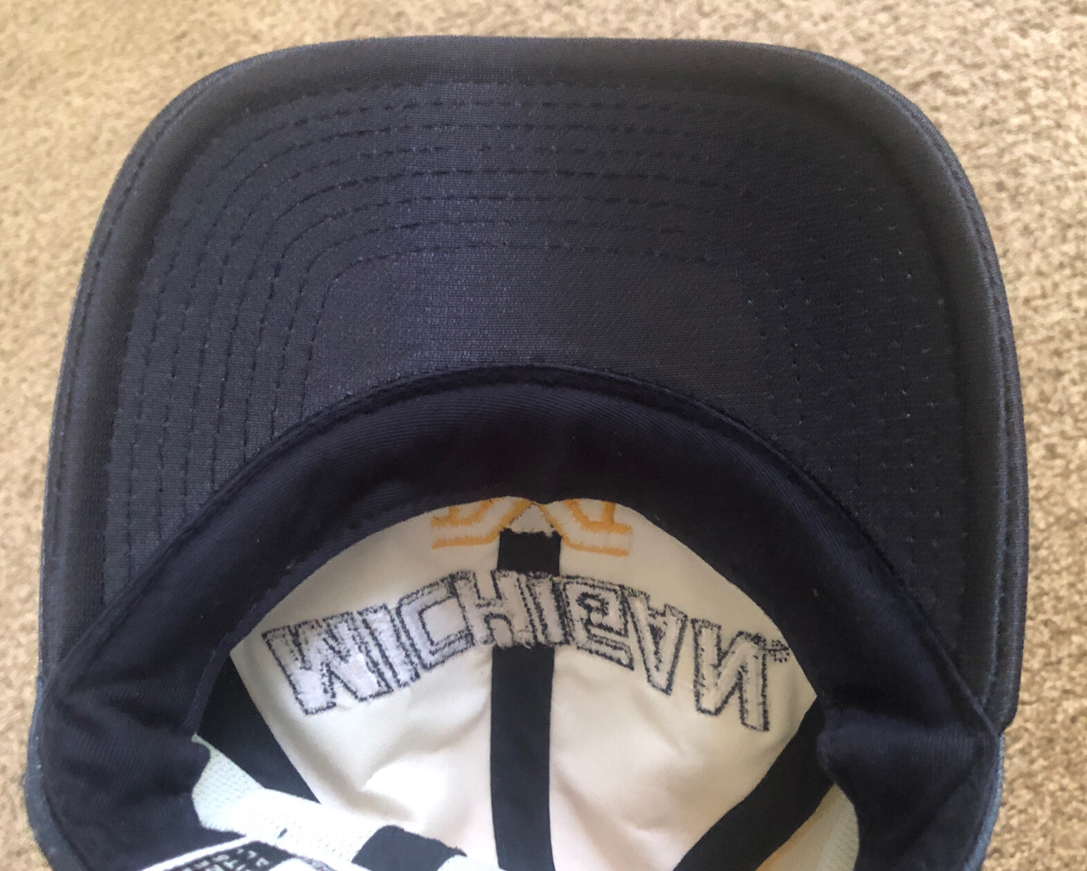 Michigan Wolverines Big House PUMA Adjustable Strapback cap hat Block M ...