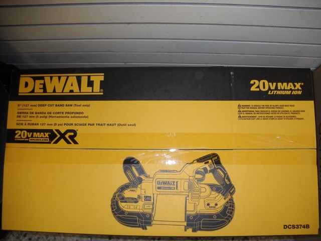 DEWALT DCS374B 20V MAX Portable Band Saw - Black/Yellow for sale online ...