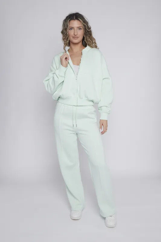 Women Bomber Oversize Baggy 2 Piece Lounge Wear Casual Set Ladies Suit ...