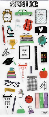Senior Prom Date High School Scrapbook Craft Stickers 5” x 12” | eBay