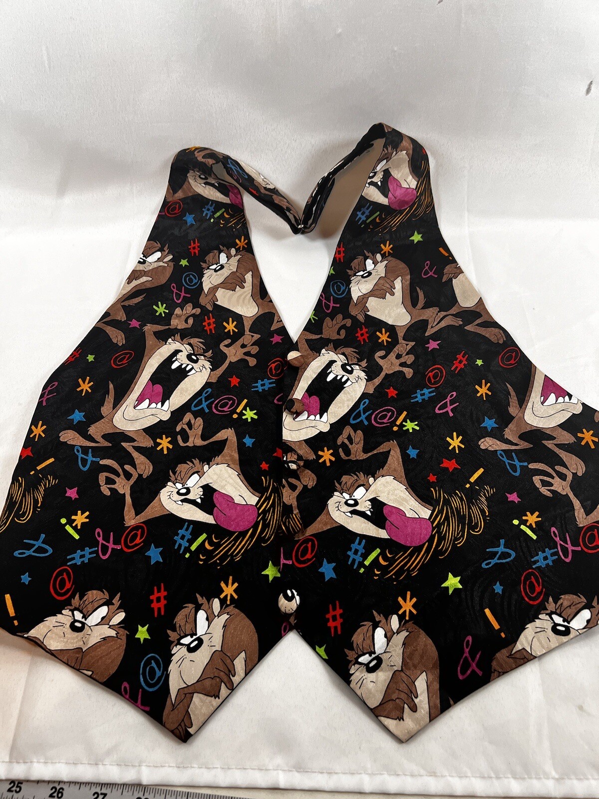 Taz Vest Looney Tunes 1994 Vtg USA Made Open Back Adj… - Gem