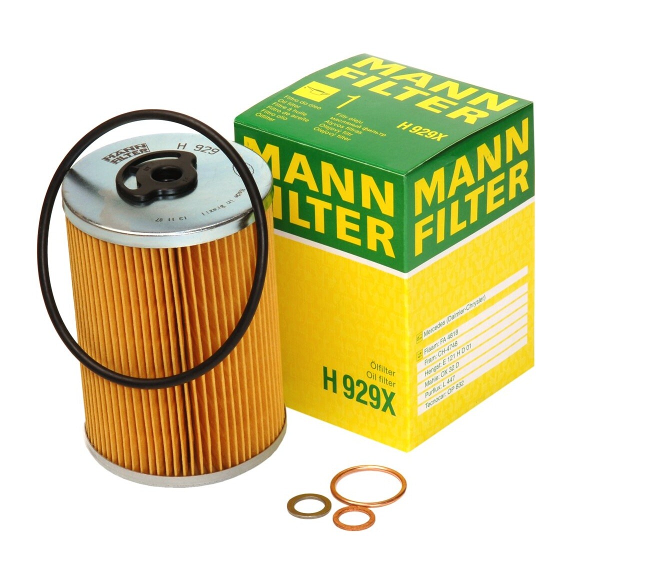 NEW For Mercedes R107 W108 W114 W123 Oil Filter Kit 000 180 06 09 MANN ...