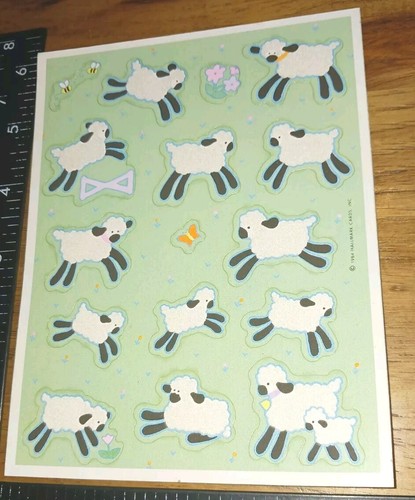 Vintage Stickers,Hallmark, Fuzzy Sheep,1 Sheet, (STKC) | eBay