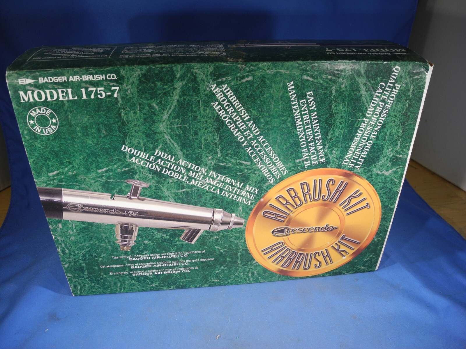 Badger Air-Brush Company Model 175-7 CRESCENDO Air Brush Kit Paint NEW ...