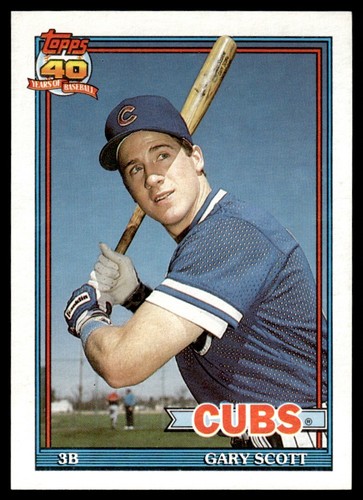 1991 Topps Traded Gary Scott Rookie Chicago Cubs #107T | eBay
