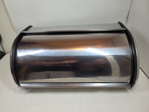 Vintage Space Age MCM Mid Modern Chrome Metal Flip Front Top Oblong ...