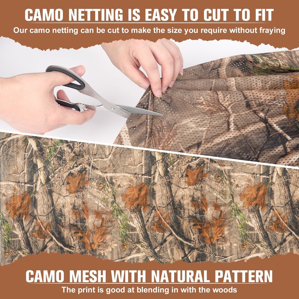 Camouflage Netting for Hunting Shooting Photography Lightweight Canopy ...