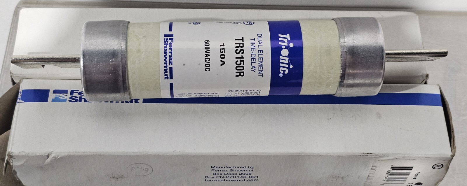 Ferraz Shawmut Tri-Onic TRS150R Dual-Element Time-Delay 150A 600VAC/DC ...