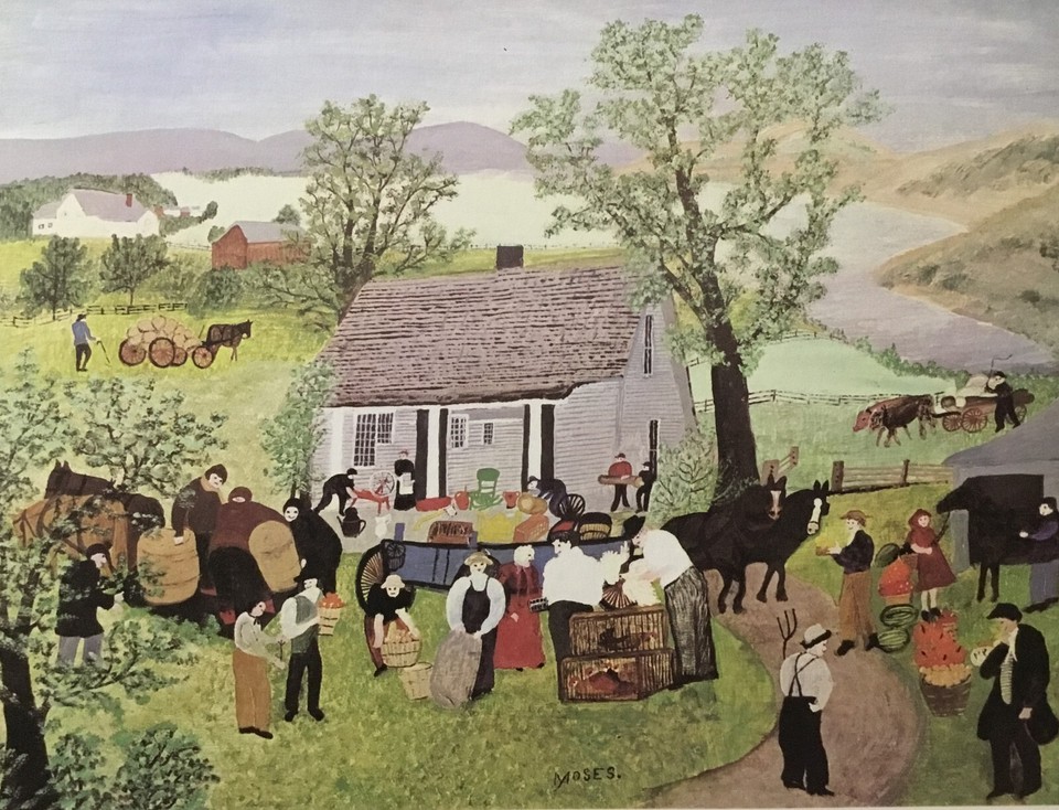 Grandma Moses Moving Day On The Farm Custom Framed Print | eBay