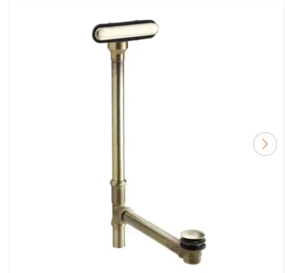 KOHLER Clearflo Slotted Overflow Brass Bath Drain in Vibrant Brushed ...