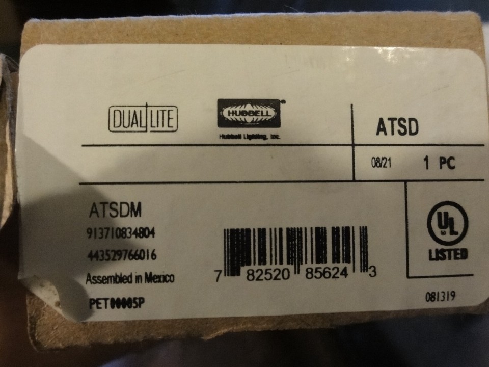 NEW Hubbell Dual Lite ATSD Emergency lighting Ballast Control Device ...