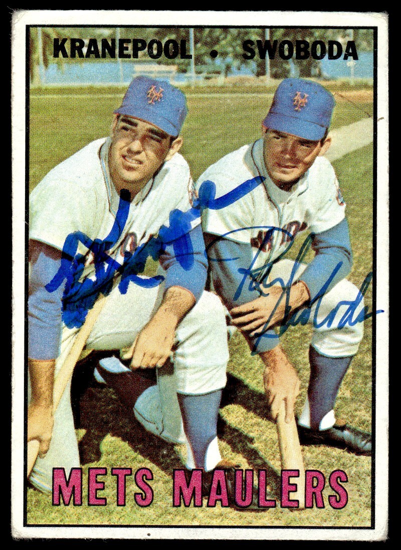 1967 Topps Kranepool/Swoboda Auto New York Mets #186 Dual Signed | eBay