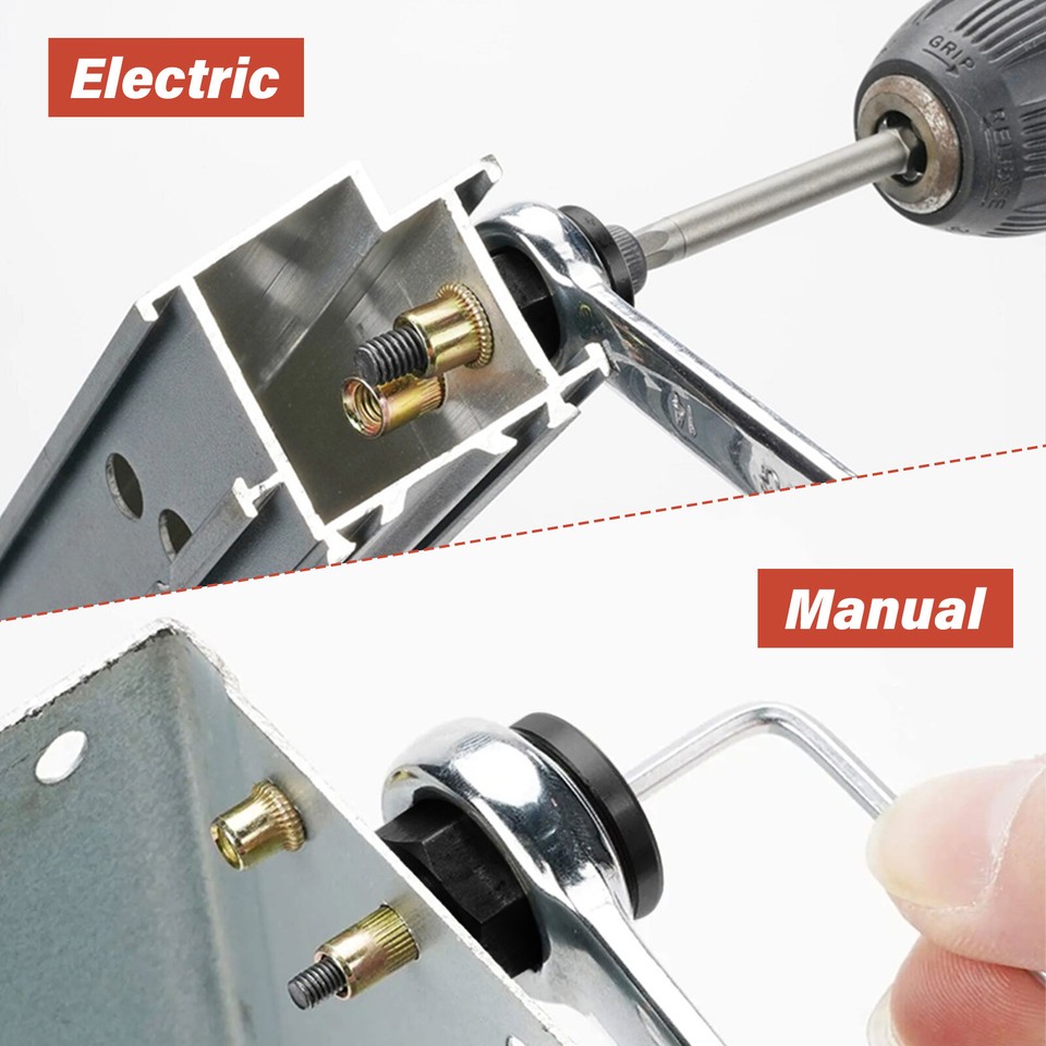 5 Pcs Hand Rivet Nut Nuts Simple Installation Manual Riveter Rivnut ...