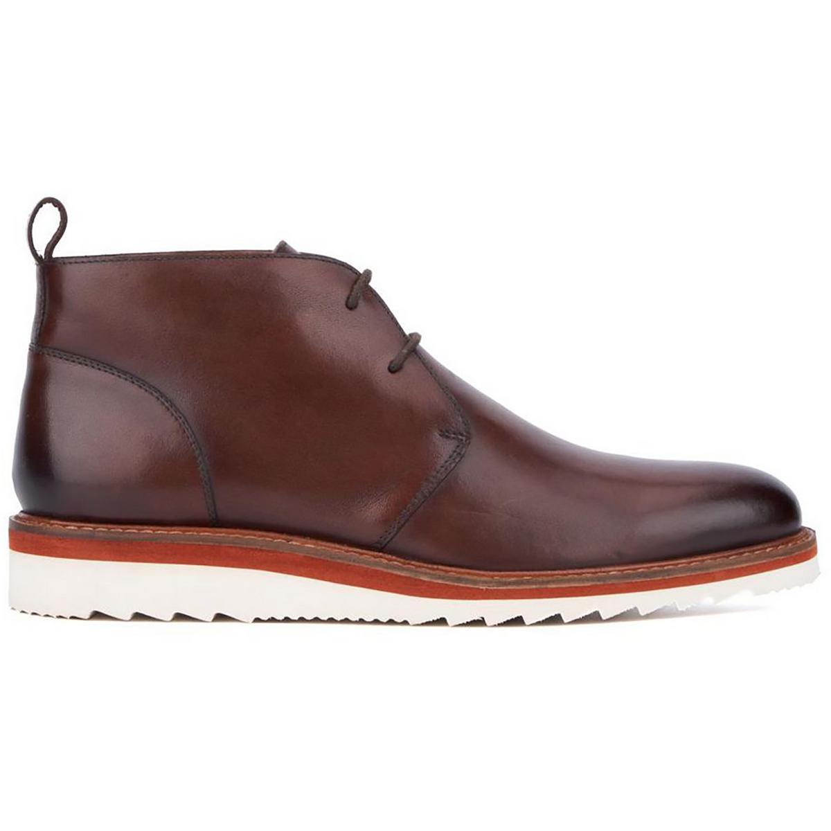 Vintage Foundry Co. Mens Lewis Leather Ankle Work Chukka Boots Shoes ...