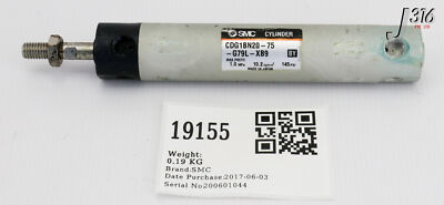 19155 SMC AIR CYLINDER, 1.0MPA, 10.2KG/CM2, 145PSI CDG1BN20-75-G79L-XB9 | eBay
