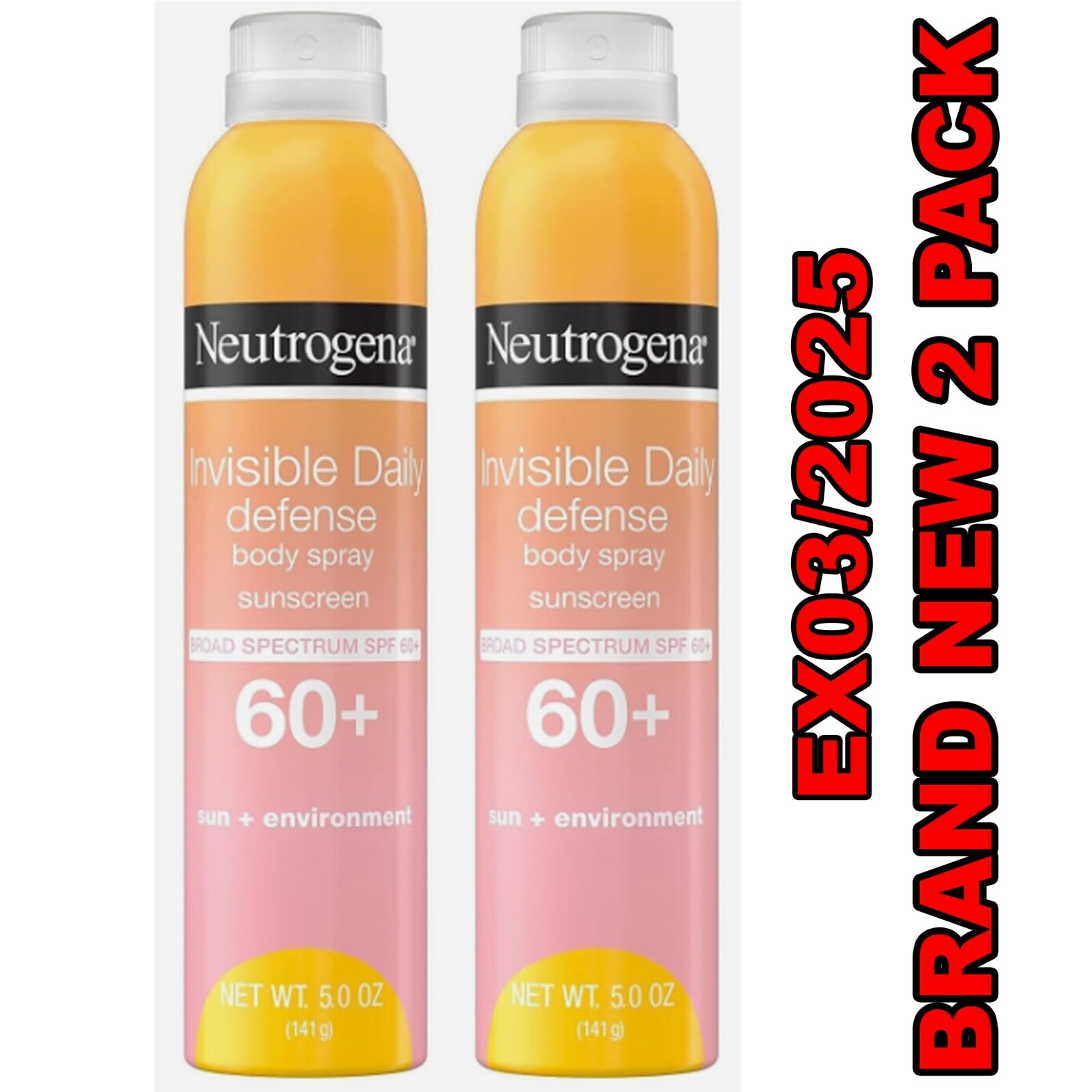 Invisible daily Defense body spray sunscreen 60+ Brand New | eBay