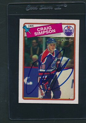 1988/89 O-Pee-Chee #27 Craig Simpson Oilers Signed Auto *C1235 | eBay