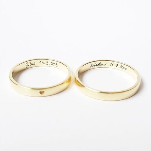 10K Yellow Gold Beautiful Personalized Name & Special Date Engraved ...