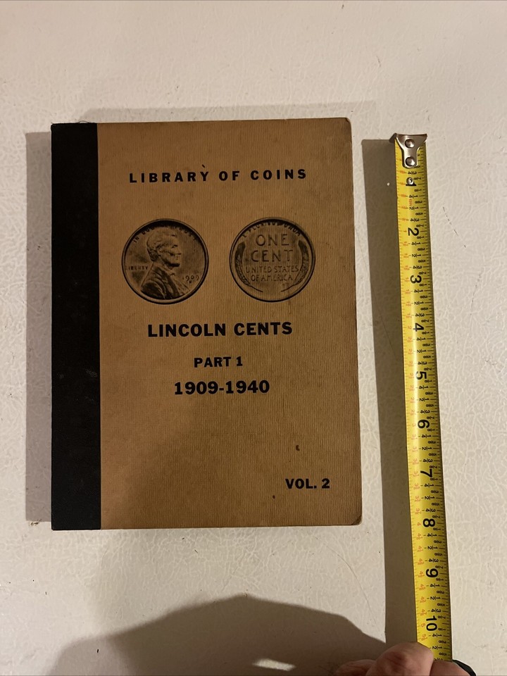 Vintage Library of Coins Lincoln Cents Book Part 1 1909-1940 Vol Volume ...