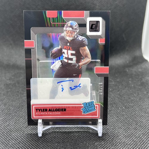 2022 Panini Clearly Donruss Tyler Allgeier Rated Rookie RC Black Auto ...