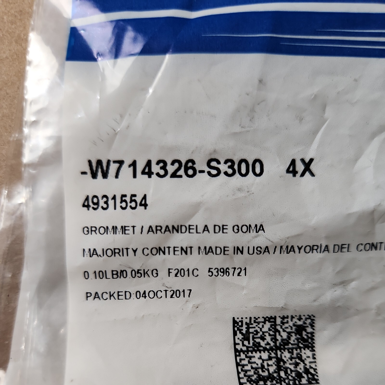 Ford W714326-S300, Splash Shield Grommet, New Genuine OEM part NOS ...