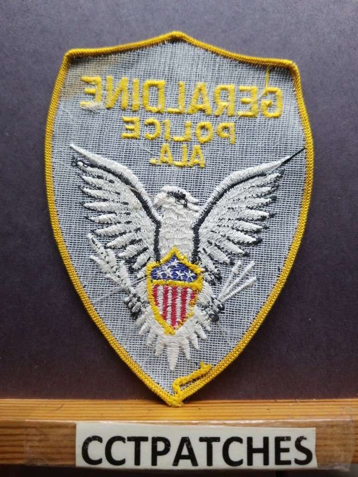 GERALDINE, ALABAMA POLICE SHOULDER PATCH AL | eBay