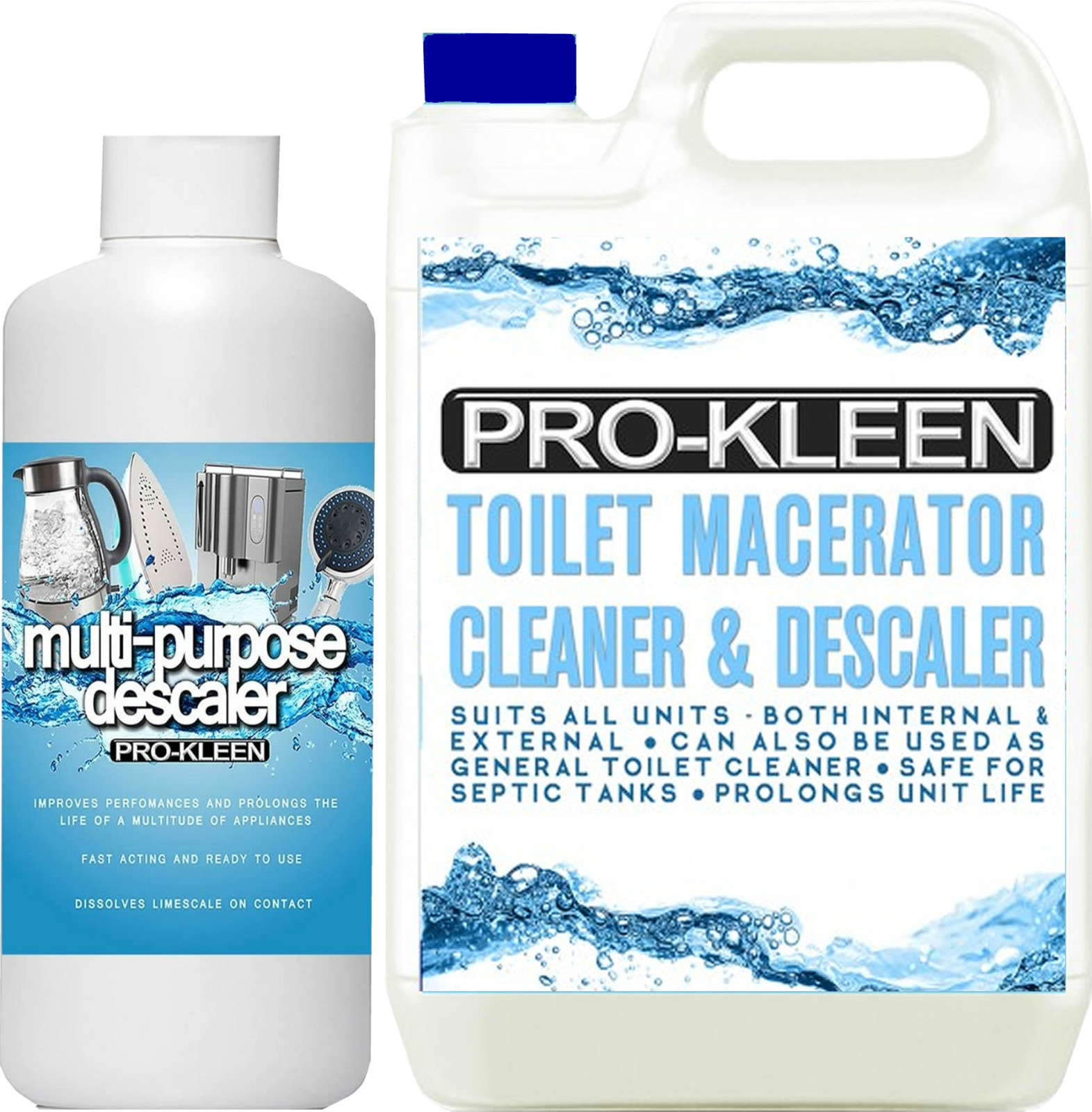PRO-KLEEN KETTLE IRON DESCALER AND TOILET MACERATOR COMPATIBLE WITH ...