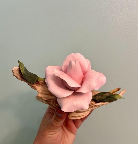 Boehm Porcelain "American Express Rose" #110 Figurine Pink Rose Flower ...