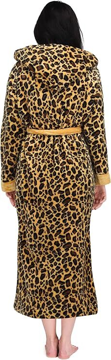 Women Fleece Hooded Bathrobe - Plush Long Robe in Lot NY Threads | eBay