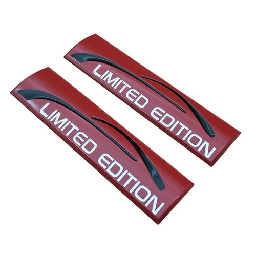 2x Metal Red Limited Edition Car Trunk Fender Emblem Badge Decal ...