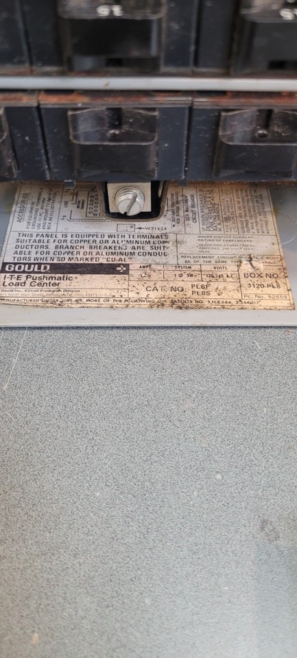 Gould ITE Pushmatic Load Center Cat NO PL8F, PL8S(PRKLT50) | eBay
