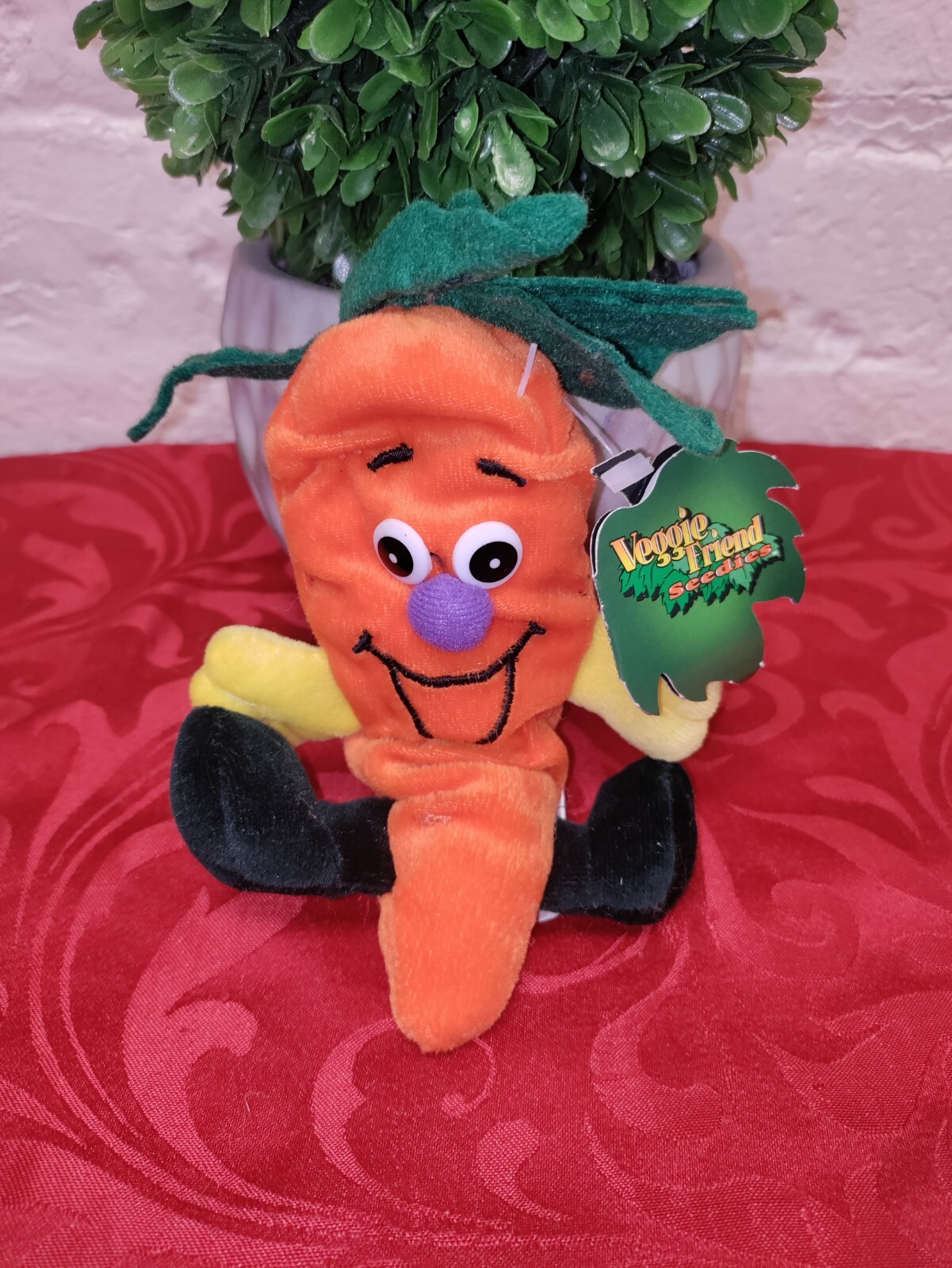 1997 Plush Stuffed Vegetables Veggie Friend Seedies Beta Carrot 90441 ...