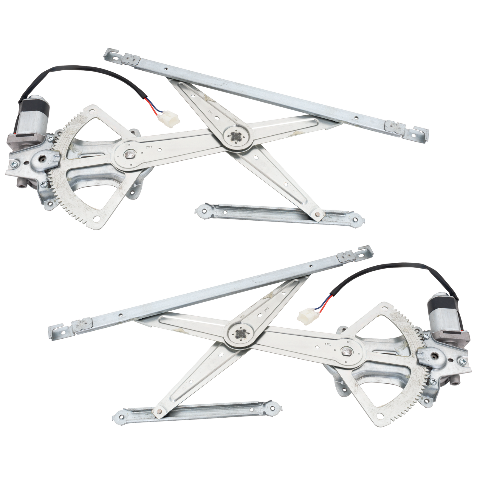 Set of 2 Window Regulators Glass Front Driver & Passenger Side Left ...