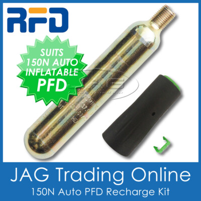 RFD AUTOMATIC PFD RE-ARM KIT & Co2 CYLINDER / HEAD - AUTO INFLATABLE ...